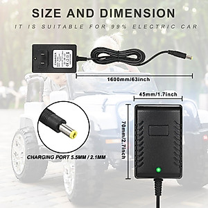 12V Kids Charger for Ride On Toys Car, 12V Ride-on Toys SUV Car Battery Charger, Various Electric Battery Charger，12 V Universal Charger Kids Riding Toy Charger