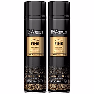 TRESemme Tres Two Ultra-Fine Aerosol Hair Spray, 2 pk - 11 oz each, Firm Hold, Humidity Resistant, Shine, Smoothening, for curly, Frizzy Hair, 22 Ounce