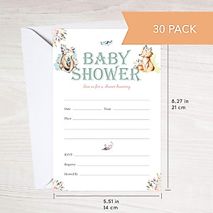 Juniper & Grace Woodland Invitation and Baby Shower Games