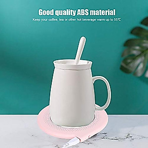 Tosuny USB Coffee Mug Warmer Coaster, Electric Cup Heater Wood Mat Heating Coaster for Tea Coffee,Heating Mat Desktop Heater Insulation Pad for Home Office()
