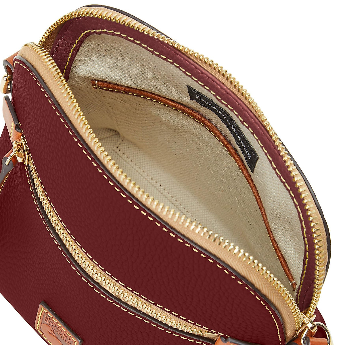 Dooney & Bourke Handbag, Pebble Grain Domed Crossbody - Brown