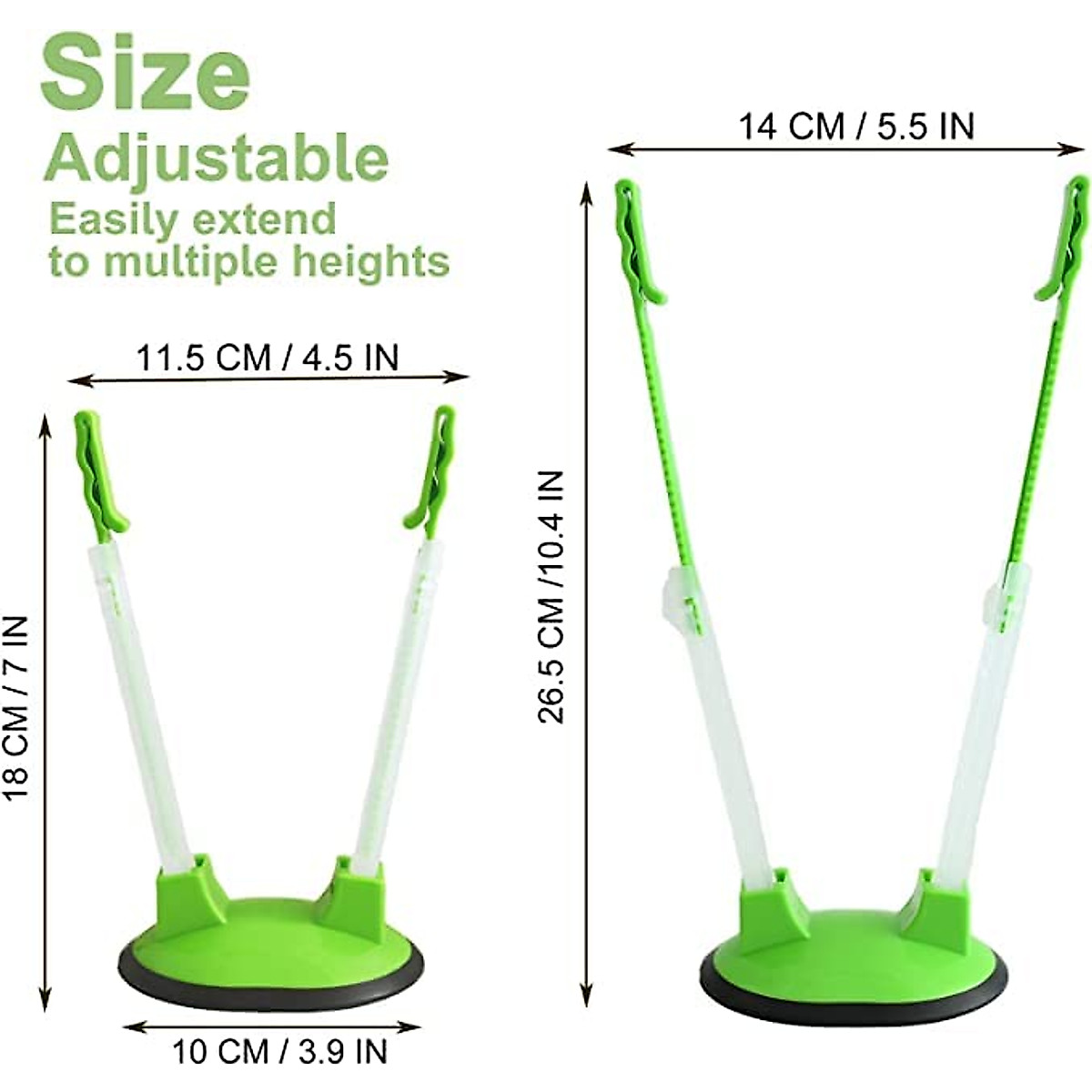 12 Pack Baggy Rack Stand Adjustable Freezer Bag Holder Stand Ziplock Bag Holder for Filling With No Food Spills or Kitchen Mess (Multicolor)