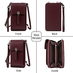 Pearl Angeli Small Crossbody Phone Bag RFID Women Wallet Cellphone Credit Card Purse with Adjustable Shoulder Strap