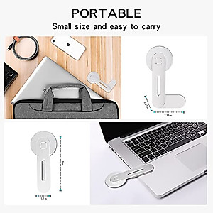 Cham-X Magnetic Phone Holder for Laptop, Adjustable and Foldable Computer or Car Monitor Side Mount, Portable MagSafe Bracket Compatible with iPhone 14/13/12 Series