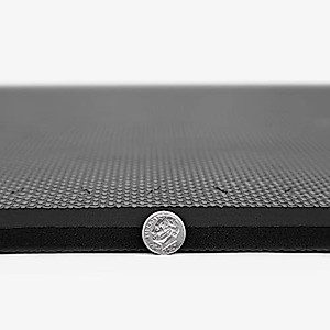 IncStores 7/8" Thick Reversible Eva Foam Exercise Mat - 3'x3' Interlocking at Home Workout Equipment Tiles for Yoga, MMA, Wrestling, BJJ & Jiu Jitsu | Black/Gray, 6 Tiles (24 Sq/Ft)