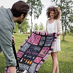 kituzol Dog Mom Gifts Blanket 50”x60” - Dog Mom Gifts for Women - Dog Mom Blanket - Gifts for Dog Moms - Best Dog Mom Ever Gift - Dog Lovers Gifts for Women - Gifts for Dog Lovers - Fun Dog Mom Gift