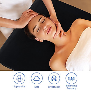 HOMBYS Ergonomic Curvy Foam Massage Bed Mattress Topper, Massage Table Mattress Topper with Removable Velvet Cover, Non-Slip Lash Bed Cushion Only for Beauty Salon(Bed Not Included)