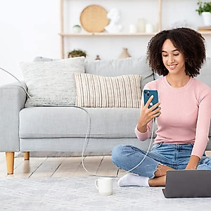 UNBREAKcable iPhone Charger Cable 2M [Apple MFi Certified C89] Fast Nylon Braided Lightning Cable for iPhone 13/13 pro/13 mini/12/12 Pro/Se 2020/11/11 Pro/XR/XS/X/8 iPad Pro - Silver