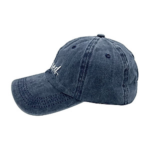 Waldeal Women's Embroidered Blessed Washed Cotton Dad Hat Low Profile Baseball Cap Navy