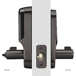 Yale | LiftMaster Smart Lock with Keypad Lever- Works with myQ App & Key by Amazon in-Garage Delivery when paired with Smart Garage Hub (sold separately), Oil Rubbed Bronze