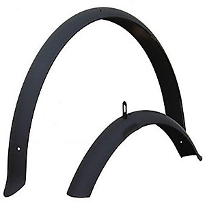 Firmstrong Beach Cruiser Bicycle Fender Set, Front/Rear, Matte Black, 26"