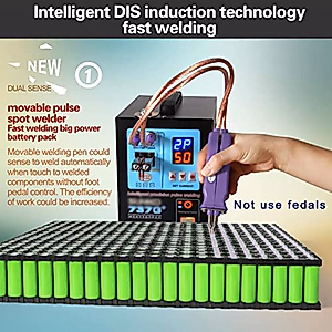 GAOMIN Pulse Spot Welder,737G Battery Welding Machine,110v-220v Battery Spot Welder and Soldering Station Portable,for 18650 Lithium-Ion Battery Pack Welding Wire-Controlled Foot Switch