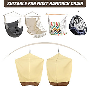 HEPOVER Hanging Hammock Chair Cover 46 Inch Outdoor Patio Hammock Swing Chair Cover 420D Waterproof Swing Egg Chair Cover with Zipper