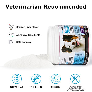 16 OZ Dog Calcium Supplement with Phosphorus & Vitamin D, Calcium Powder for Dogs Promotes Optimal Bone Development for Puppies Aged 8 Weeks and Up, No Color