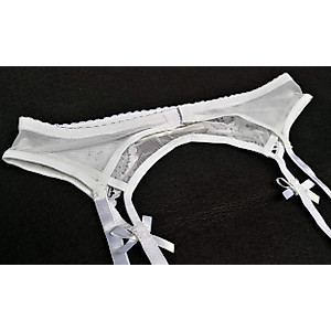 TVRtyle Women’s White Metal Clips Sexy Garter Belts for Stockings S512 (X-Large, White)