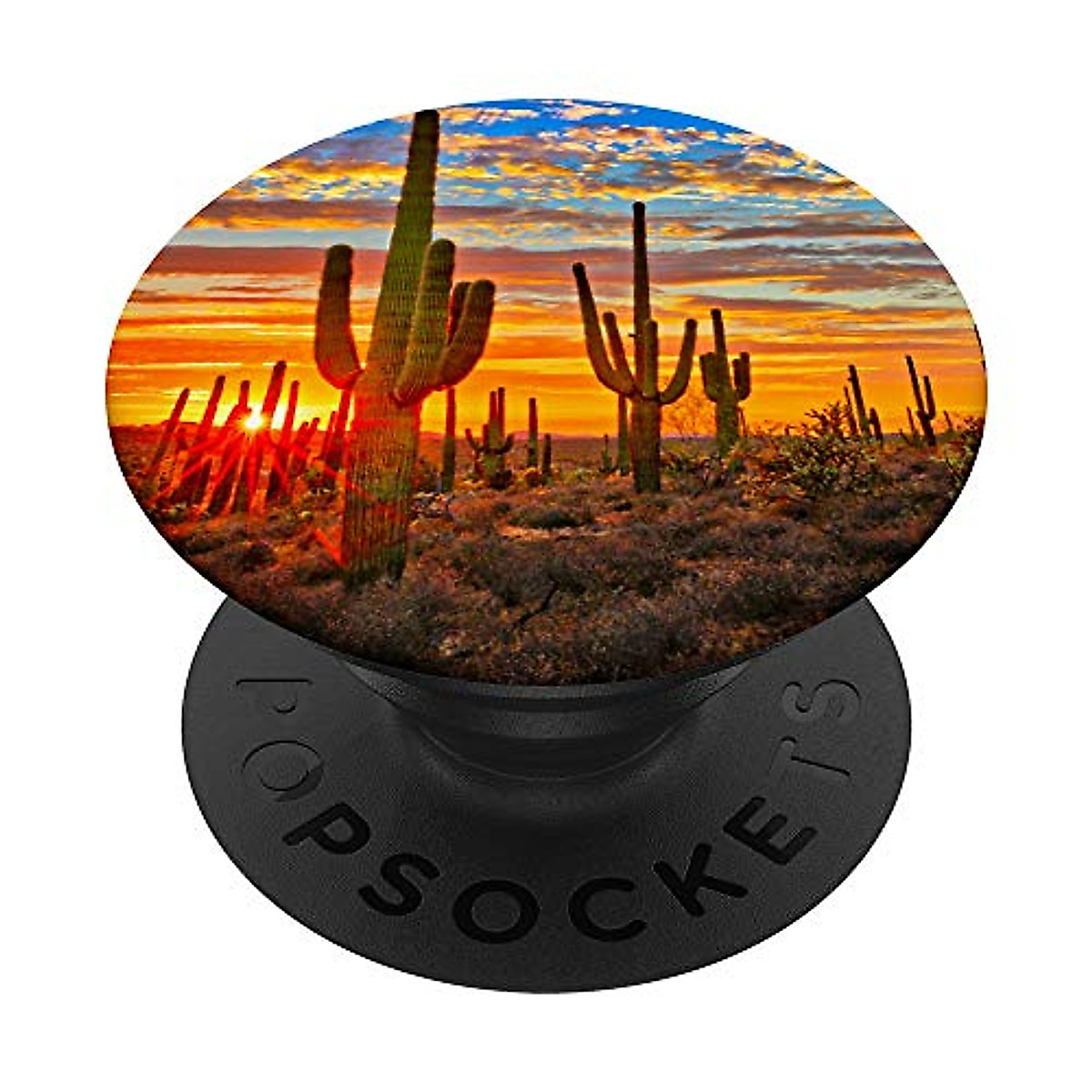 Arizona Nevada Desert Real Cactus Plant Sunset Western Lands PopSockets PopGrip: Swappable Grip for Phones & Tablets