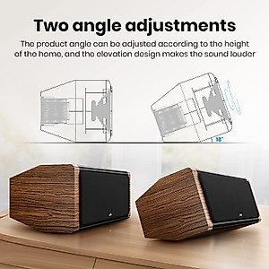 Moukey Center Channel Speaker, 100 Watt Peak Compact Center Speaker Hi-Res Audio with Deep Bass Response, for TV, Home Theater, Dolby and DTS Surround - Mcs1