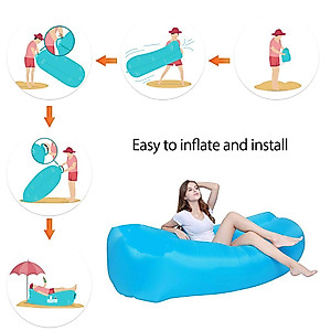 HBKOLEP Inflatable sofa outdoor lazy sofa bed manufacturer portable beach sleeping bag folding single air sofa cushion