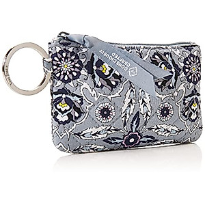 Vera Bradley Women's Cotton Zip ID Case Wallet, Plaza Tile - Recycled Cotton, One Size