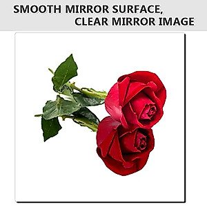 Jitejoe Wall Mirror Tiles,8''x8''x4PCS,Full Length Tiles,Flexible Full Body Mirror for Bedroom,Living Room,Acrylic Wall-Mounted Mirrors,Frameless Tiles (8''x8''-4PCS)