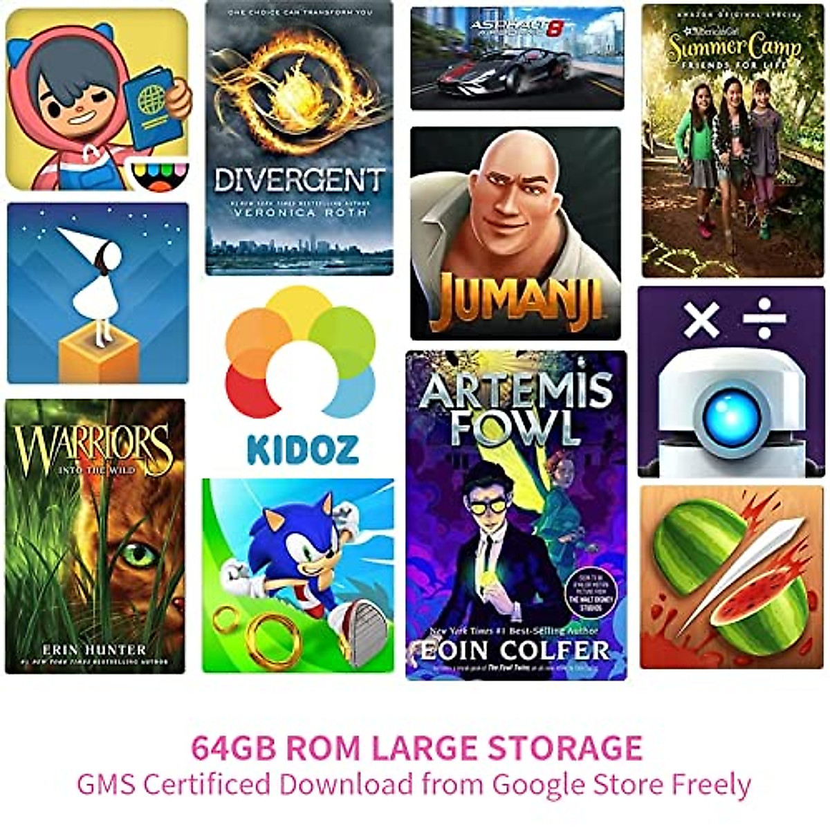 Kids Tablet, Android 13 Tablet, 10 inch 4GB+64GB+512GB Expand, Parental Control, HD Eye-protection Touchscreen Display, 6000mAh Battery, Dual Camera, Bluetooth, WiFi Tableta with Kids Educational APPs