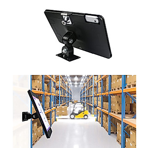 DDSHOW On Wall Mount Metal Bracket for iPad 10.2-Inch (Gen. 9th,8th,7th),with Anti Theft Security Lock&Key, Rotate Design Arbitrary Adjustment,Multi Angle,Metal,Screw Fixing,Black