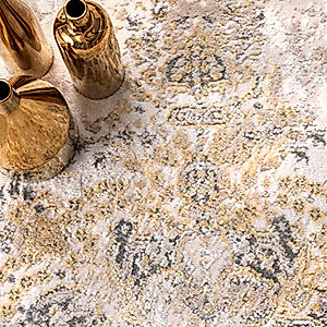nuLOOM Vintage Medallion Jodee Area Rug, 4' x 6', Gold