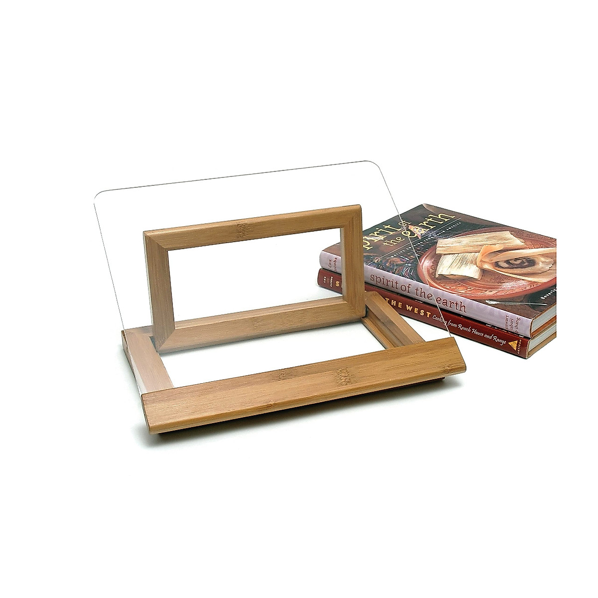 Lipper International 8815 Bamboo Wood and Acrylic Cookbook Holder, 12-1/2" x 9-1/4" x 6-3/4"
