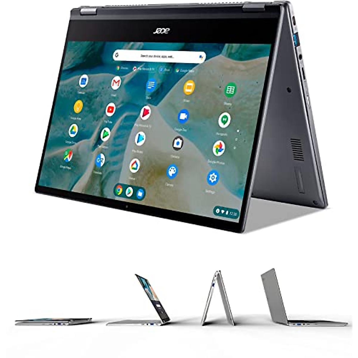 Acer Chromebook Spin 514 Convertible Laptop, 14” Full HD Touchscreen Ryzen 3 3250C, 4GB DDR4 Memory, 64GB eMMC Flash Memory