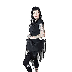 kreepsville 666 Bat Wing Fringe Shoulder Bag Women's Purse Handbag