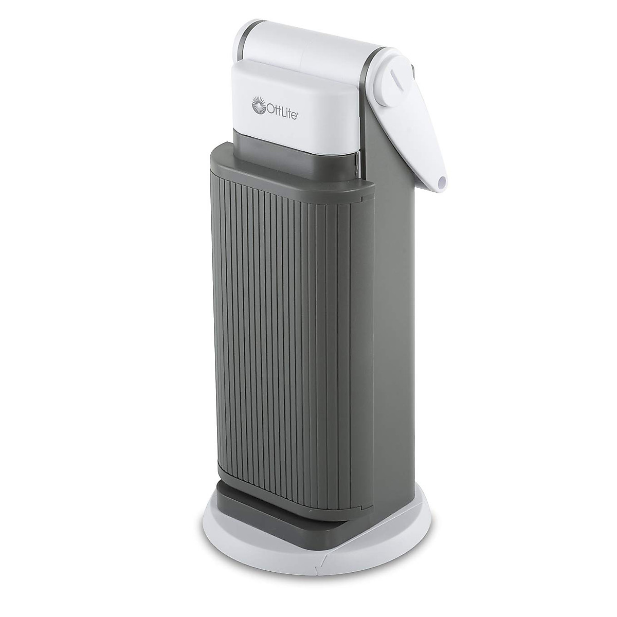 OttLite 13 Watt Magnifier Task Lamp with 2X Magnification and Swivel Base, Dark Gray