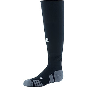 Under Armour Kids' Standard Soccer Over-The-Calf Socks, 1-Pair, Black/Graphite/White, Small