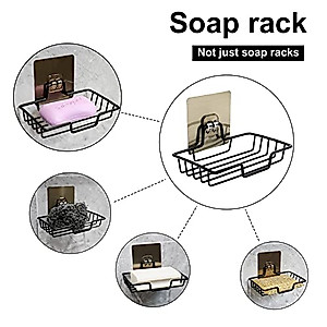 Corner Shower Caddy Basket Rack Stainless Steel with Hooks Wall Mounted Bathroom Shelf Storage Organizer Adhesive Rustproof No Drilling 3 Pack (Black)