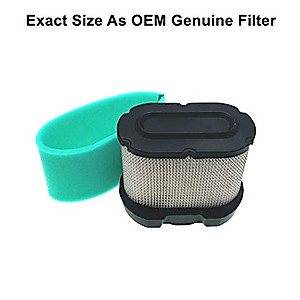 MOWFILL 2 Pack 792105 Air Filter Replace for Briggs Stratton 276890, 4233, 5405, 5405H, 5405K, 593240, 798748 OEM Air Cleaner Cartridge with 792303 Pre Filter Fits Lawn Mower Air Cleaner Element