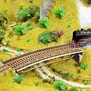 FOIMAS 100pcs Mini Model Plant Miniature Model Tree Flower Green Shrub for Fairy Garden Diorama Train Scenery Railway Sand Architecture Model Craft Supply