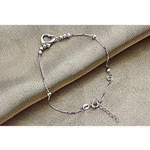 TIGER RIDER 925 Sterling Silver Bracelet, Heart Silver Charm Bracelets, Lovely Generous Jewelry Gifts for Women, Mother’s Day