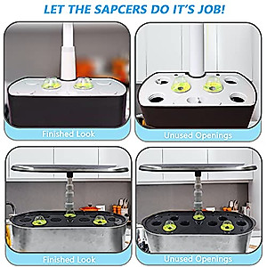 Ulrempart Plant Spacer Kit (25 Pack) for AeroGarden Plant Deck Openings, Platform Cover Lid Accessories, Compatible with Harvest, Bounty, Farm, Extra, Ultra All Models Grow Deck Openings, Gray Color