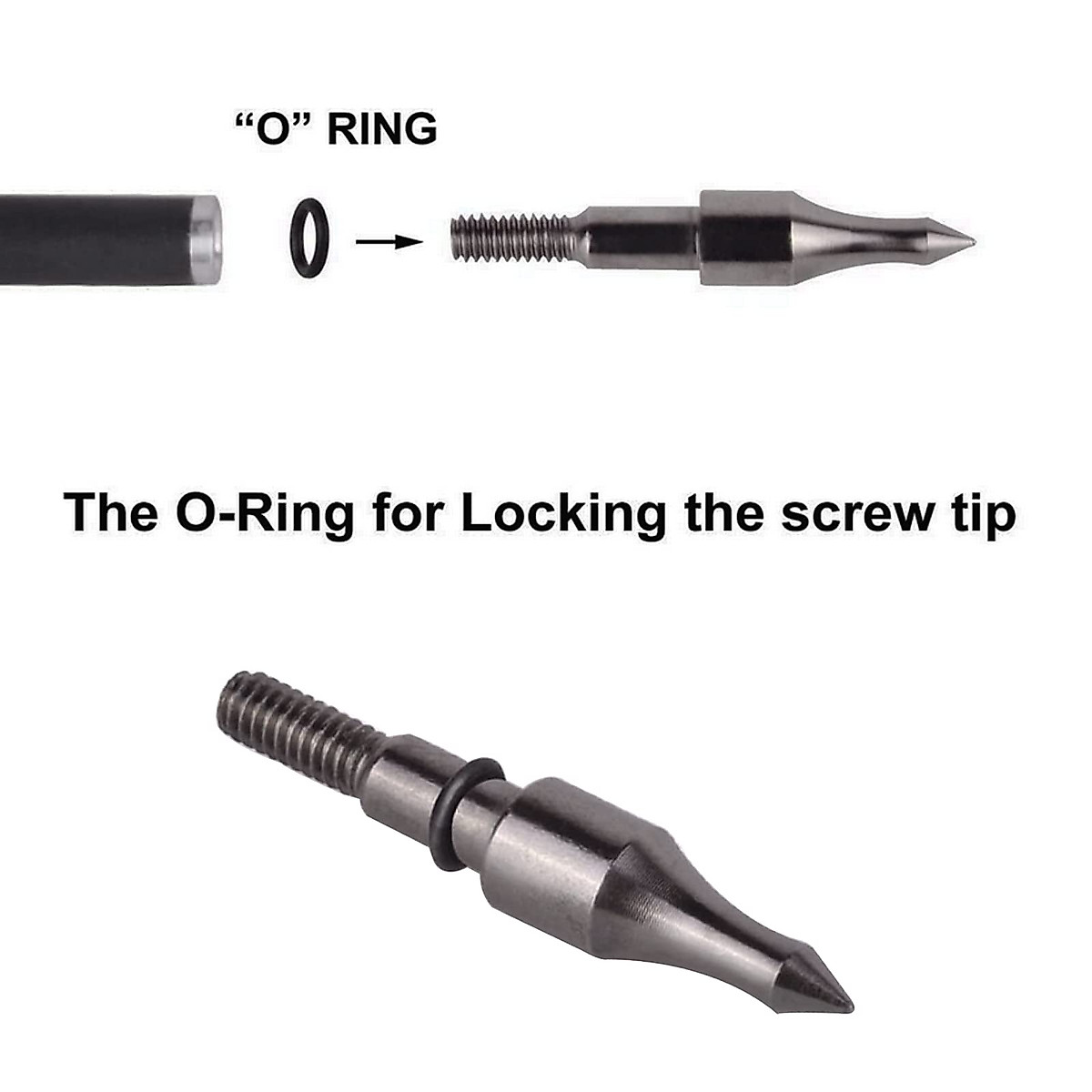 e5e10 20"/22'' Crossbow Bolts Carbon Arrows 8mm Shaft Half Moon Nocks with Replaceable Screw-in Broadhead for Crossbow Hunting Target Practice Outdoor Gift, 12Pcs (20inch New)