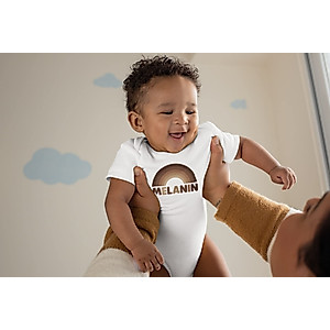 Melanin Rainbow Black History Pride Infant and Toddler Baby Romper Bodysuit Black 6M