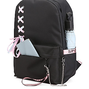 ISaikoy Anime Spy x Family Backpack Shoulder Bag Bookbag School Bag Daypack Color15, Black 15