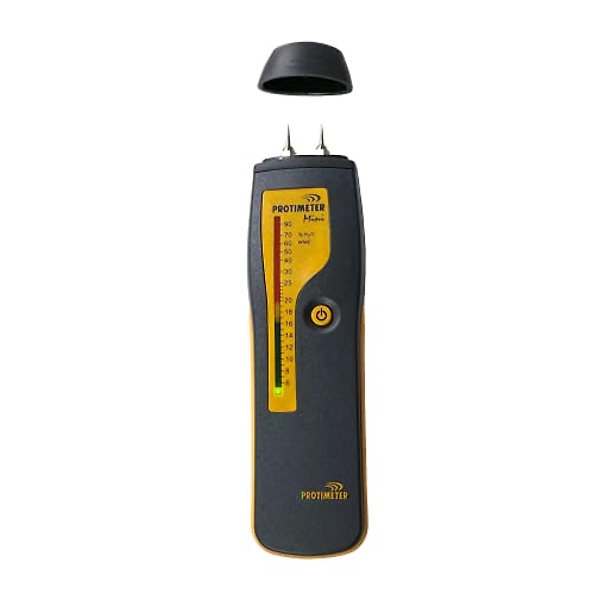 AMPHENOL THERMOMETRICS BLD2000 Mini Moisture Meter, LED Display, 6 to 90% Range, 9 V Power, 7-1/64" Length x 1-29/32" Width x 1.09" Height, Grey