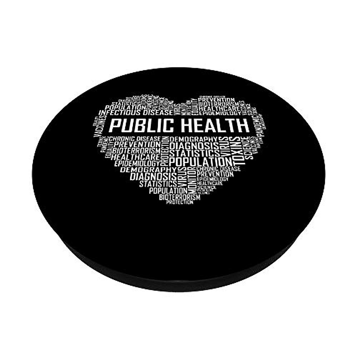 Public Health Heart Gift Healthcare Worker Epidemiologist PopSockets PopGrip: Swappable Grip for Phones & Tablets