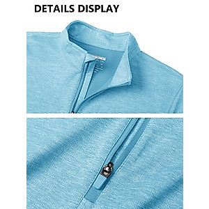 MAGCOMSEN UV Shirts for Women Long Sleeve Shirts Women Fall Shirts for Women Running Shirts Workout Athletic Shirts Water Blue XXL