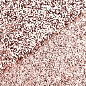 Sugargirl Rose Gold Sequin Backdrop Curtain 2 Panels 2FTx8FT Glitter Rose Gold Background Drapes Sparkle Photography Backdrop for Party Wedding Birthday Wall Decoration