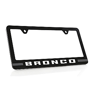 Ford Bronco UV Printed License Plate Frame - Gray