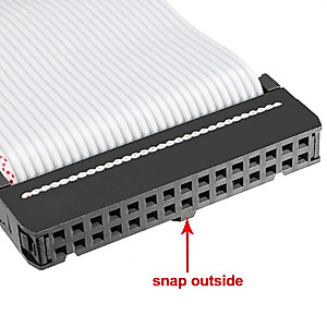 uxcell IDC Gray Wire Flat Ribbon Cable 30 Pins 128cm Length 2.54mm Pitch Type-C