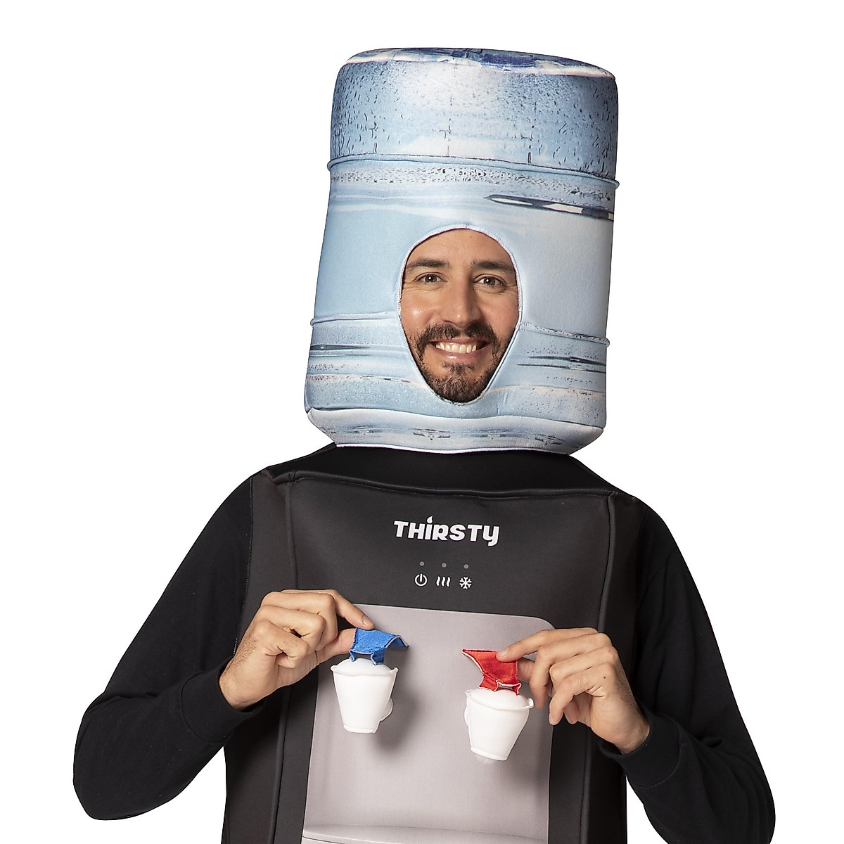 Rasta Imposta Water Cooler Costume Aqua Dispenser Office Supplies Drinking Fountain Dress Up Cosplay Party Costumes, Adult One Size