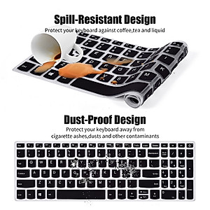Keyboard Cover for Lenovo IdeaPad 3 15 15.6 17.3, Lenovo Yoga C740 C940 15.6 / Yoga 9 9i 15.6 / ideaPad L340 S340 320 330 330s 340s V330 520 720s 130 S145 15.6 / ideaPad 320 330 17.3 inch -Black