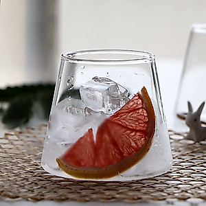 Renococo 3 Pcs Clear Glass Cups,9 Oz Conical Beer Glasses,Drinking Glasses,Drinking Tumblers,Cocktail Glass,Glass Bar Tumblers,Whiskey Glass,Milk Cup,Tea Cup,Wine Glass,Water Glasses,Juice Glasses