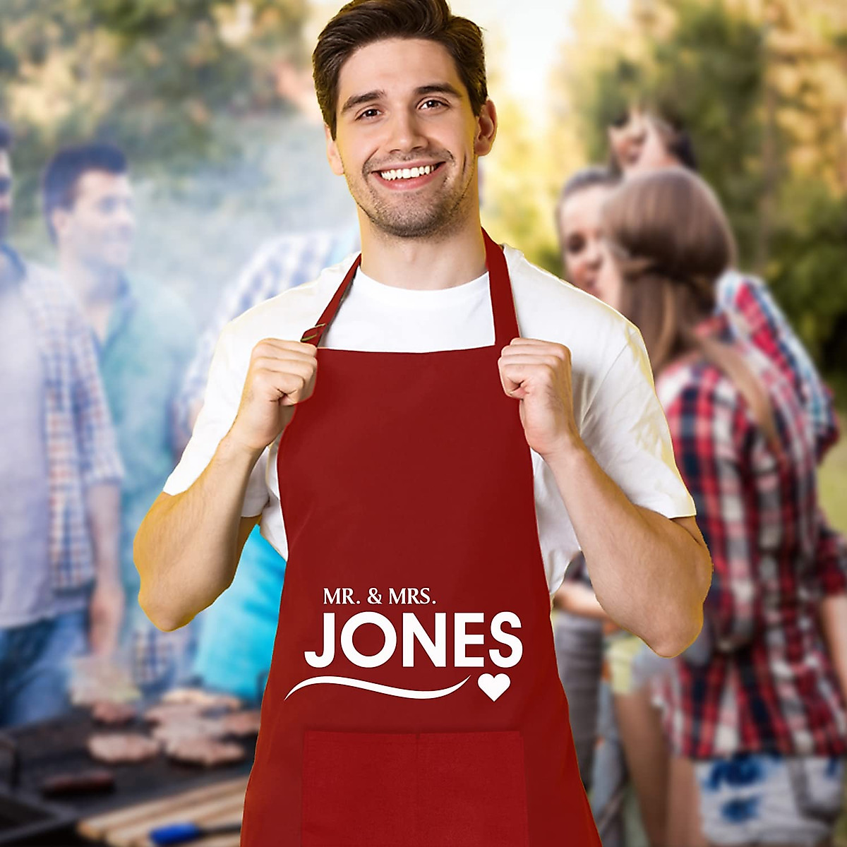 Mr Mrs Aprons, Personalized Aprons For Women and Men, Mr Mrs Gifts, Wedding Gifts, Fathers Day Gifts, Kitchen Apron, Gift For Dad, Cooking Gifts For Chef, Black BBQ Grilling Aprons